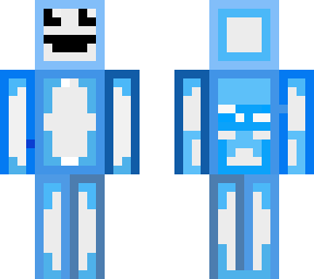 Blue smile Face | Minecraft Skin