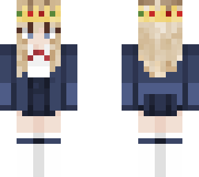 blonde girl with crown | Minecraft Skin