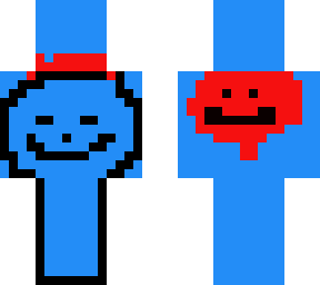 Blue Dream With Smiley Face Cape | Minecraft Skin