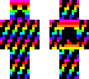 Inverse Rainbow Creeper | Minecraft Skin