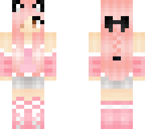 Pink Kitty Girl | Minecraft Skins