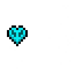 Pixel art Diamond hardcore heart | Minecraft Skin