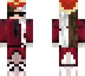 Captain puffy red banquet skin | Minecraft Skin