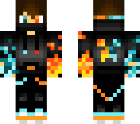 Half Fire Half Ice Gmaer Boy | Minecraft Skin