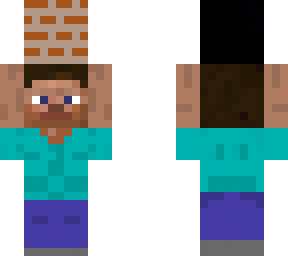Steve Holding Dah Brick | Minecraft Skin