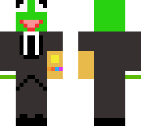 kermit the frog with infinity gauntlet | Minecraft Skin