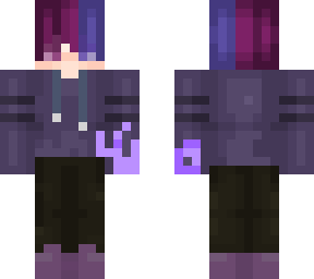 powered purple anime boy | Minecraft Skin
