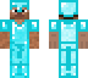 Steve wearing diamond armour | Minecraft Skin