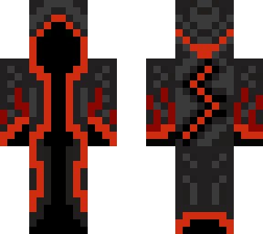 Black and Red Hooded Robes | Minecraft Skin