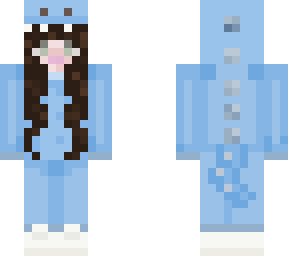 Cute Blue Dino | Minecraft Skin