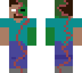 Half herobrine, half zombie | Minecraft Skin