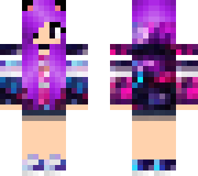 Cute Galaxy Cat Girl | Minecraft Skin