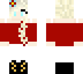Queen Elsa Red Team Skin | Minecraft Skin