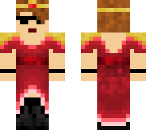 eret red banquet dress king queen crown | Minecraft Skins