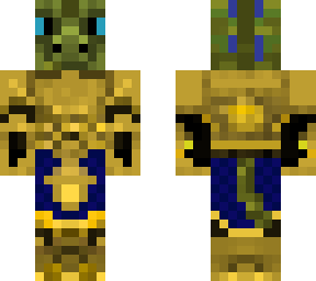 skyrim argonian with dwemer armour | Minecraft Skin