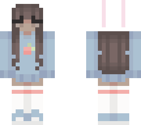 strawberry bunny hat | Minecraft Skin