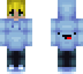 Blond hair kid with Skeppy merch | Minecraft Skin