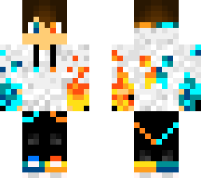 Fire And Ice boy | Minecraft Skin