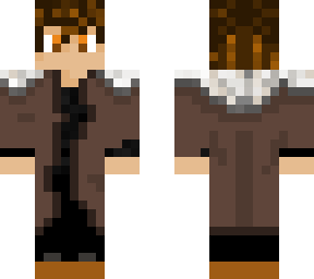Guy With Man Bun and Long Fur Coat | Minecraft Skin