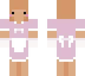 monkey in a pink maid dress | Minecraft Skin