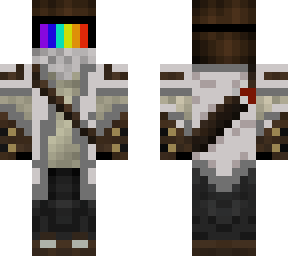 Winter explorer rainbow face no hood | Minecraft Skin