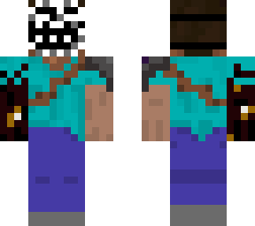 Diseased warrior steve with troll face. | Minecraft Skin