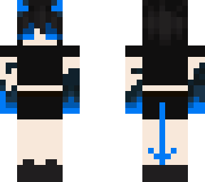 Blue demon girl skin | Minecraft Skin