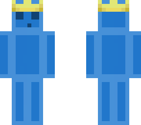 blue slime with crown (2nd part of my first full skin) | Minecraft Skin