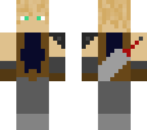 Cloud Strife final fantasy 7 remake | Minecraft Skin