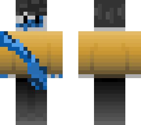 Gohstbur with blue and stabed wound | Minecraft Skin