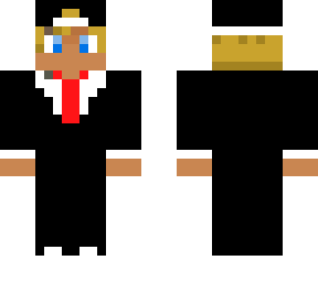 Blone Boy with Suit Outerlayer | Minecraft Skin