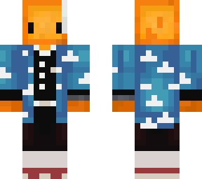 medieval commoner flame head | Minecraft Skin