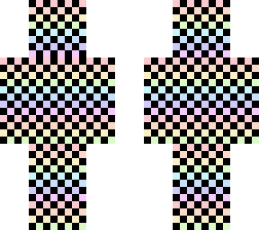 Rainbow checker pattern | Minecraft Skin