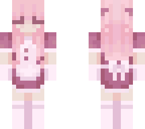 rikki pink maid dress | Minecraft Skin