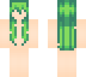 Basic Emerald Hair light skin base | Minecraft Skin