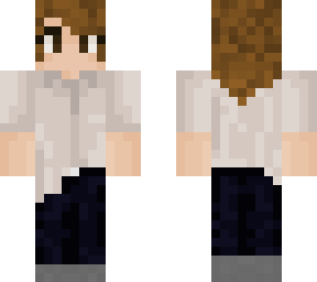 Brunette girl with button up shirt | Minecraft Skin
