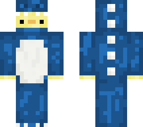 Duck In Blue Dino Onesie | Minecraft Skin