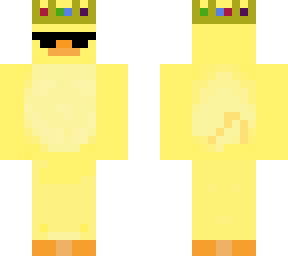 Duck with crown and glasses | Minecraft Skin