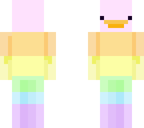Pastel Rainbow Duck-DUCKIEEEEEE-pastel rainbow animal | Minecraft Skin