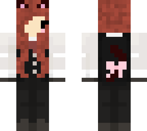 Brown Hair Cat Girl Butler | Minecraft Skin