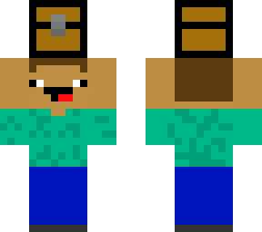 steve holding chest | Minecraft Skins