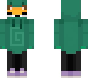 fox in Karl jacobs frog hoodie | Minecraft Skin