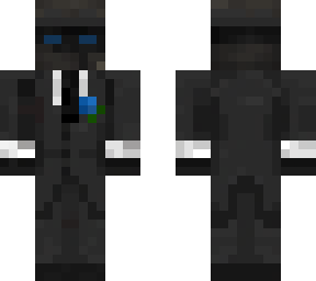 blue robot wit suit | Minecraft Skin