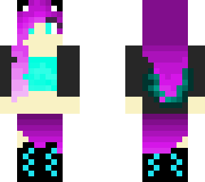 Cute Purple Girl | Minecraft Skin