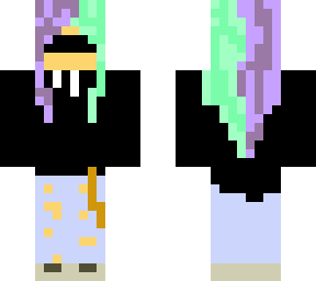 pastel split dye-emo | Minecraft Skin
