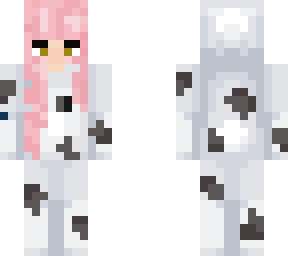 Cute pink cow girl | Minecraft Skin