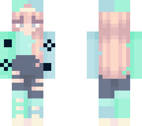 Edited Nintendo switch girl animal crossing | Minecraft Skin