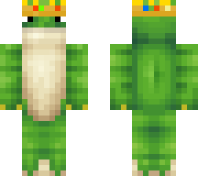 Frog with crown | Minecraft Skin
