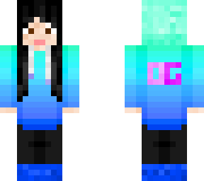 Green To Blue Gradient Minecraft Skins