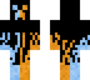 half fire half ice creeper | Minecraft Skin